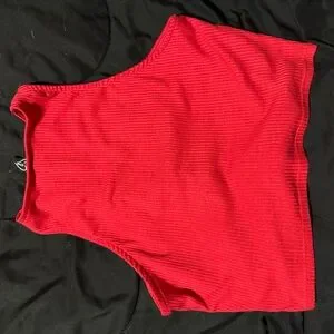 Tops | Red American Motorcycle Graphic Crop Top | Poshmark